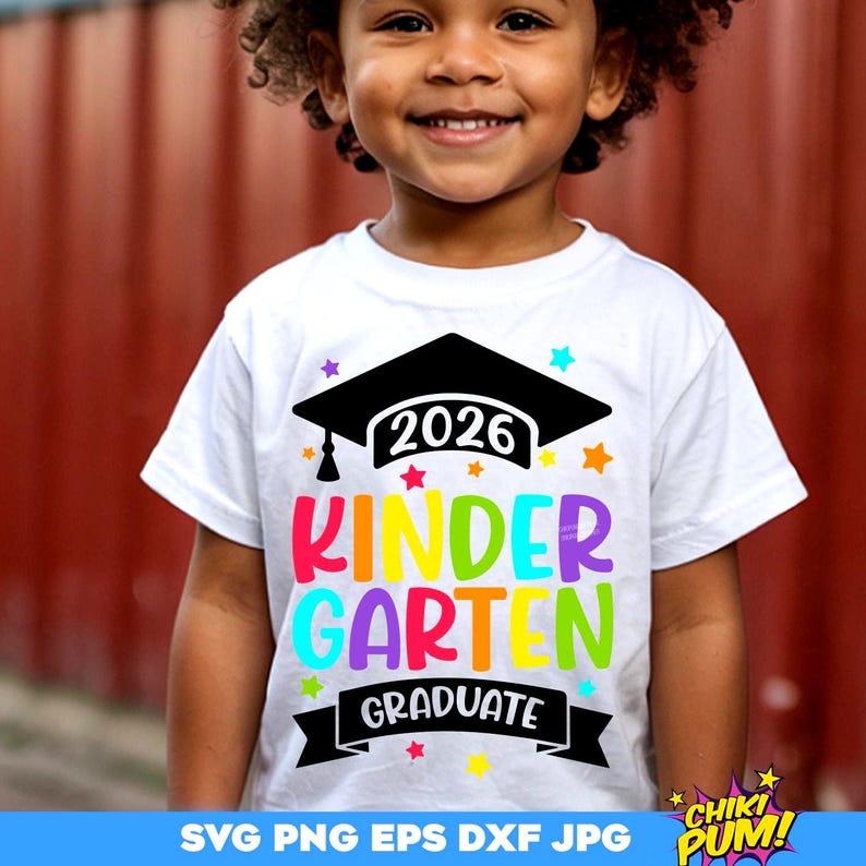 Kindergarten Graduate 2026 SVG PNG: T-shirt Design (digital Download ...