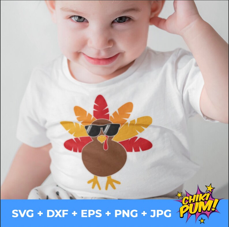 Cool Turkey Svg Boy Thanksgiving Cut File Boys Monogram Svg - Etsy