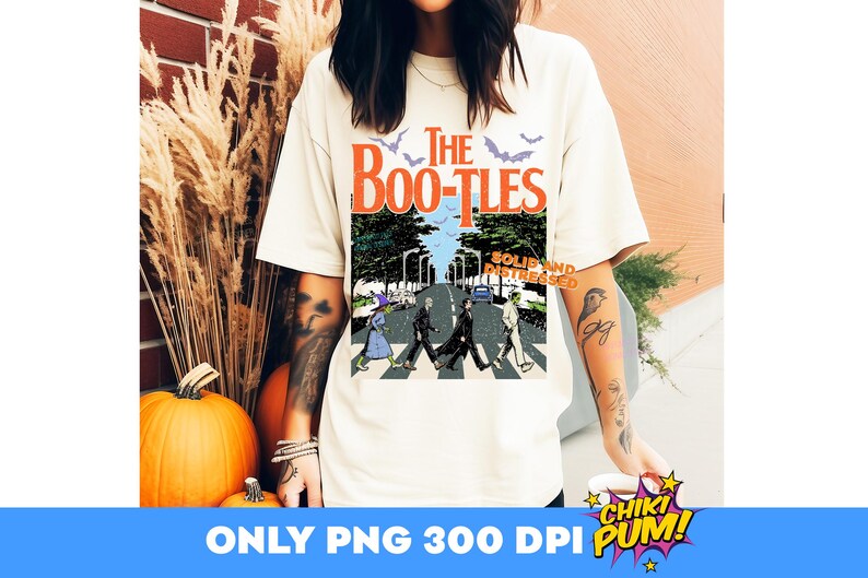 The Boo-tles Halloween PNG: Abbey Road Parody Sublimation DTF (digital ...
