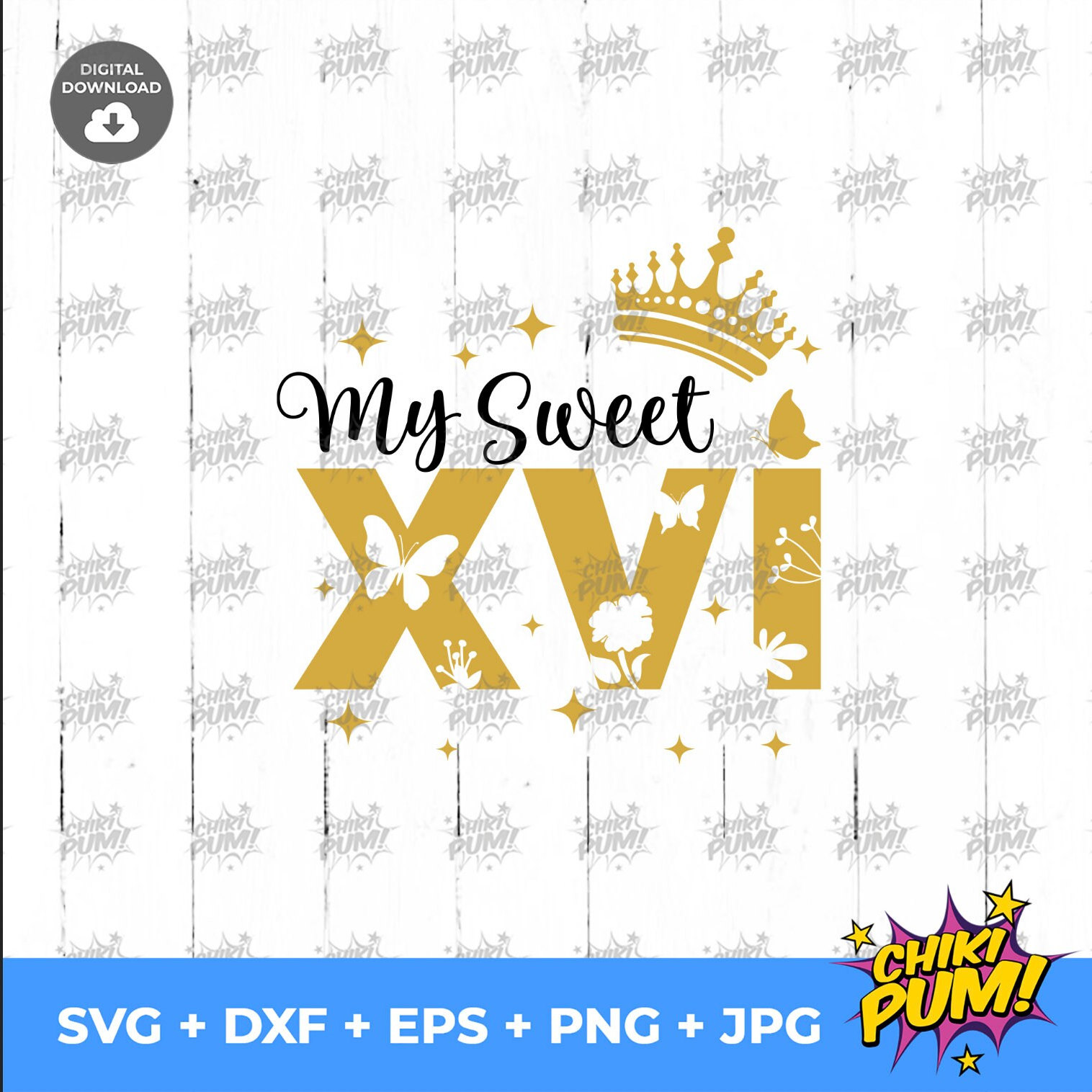 My Sweet XVI SVG My Sweet Sixteen Svg My Sweet 16 Svg Sweet - Etsy