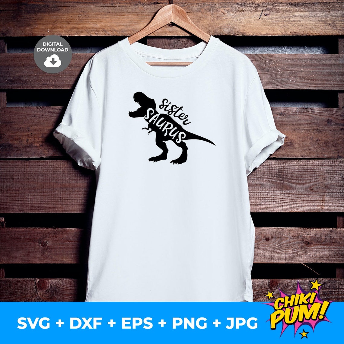 Sister Saurus Svg Family SVG Dinosaur T-rex SVG SVG File - Etsy