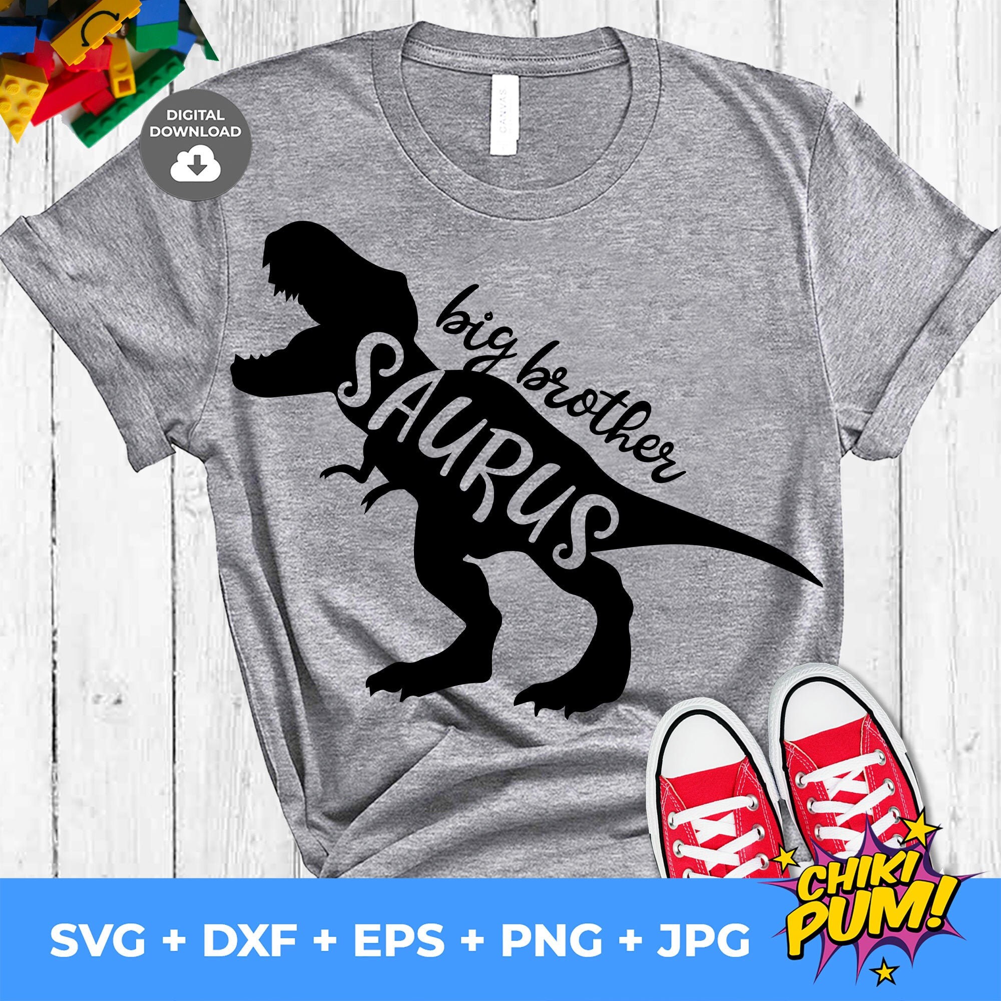 Big Brother Saurus Cricut File Dinosaur SVG Big Brother | Etsy