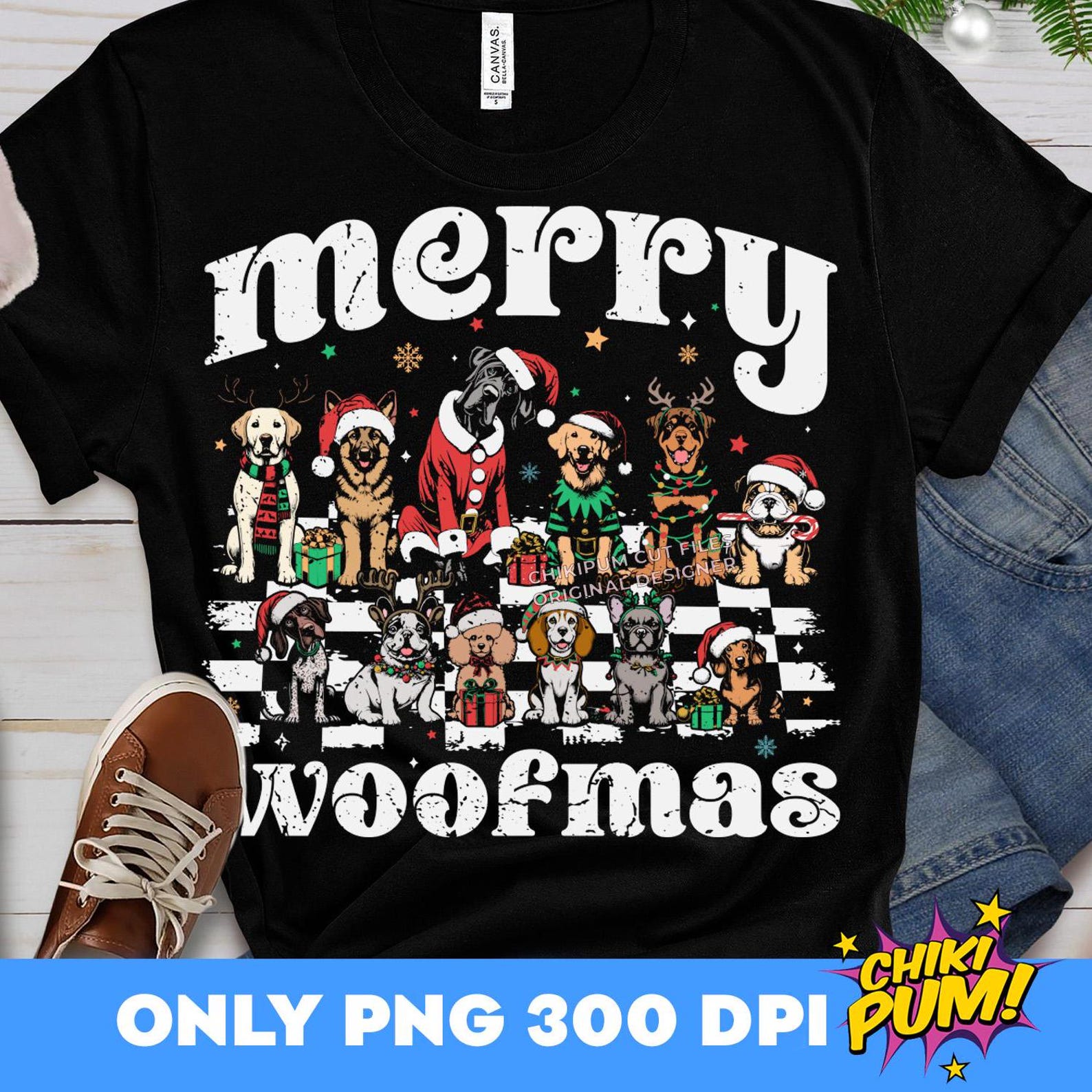 Merry Woofmas PNG: Dog Christmas Design (digital Download) - Etsy