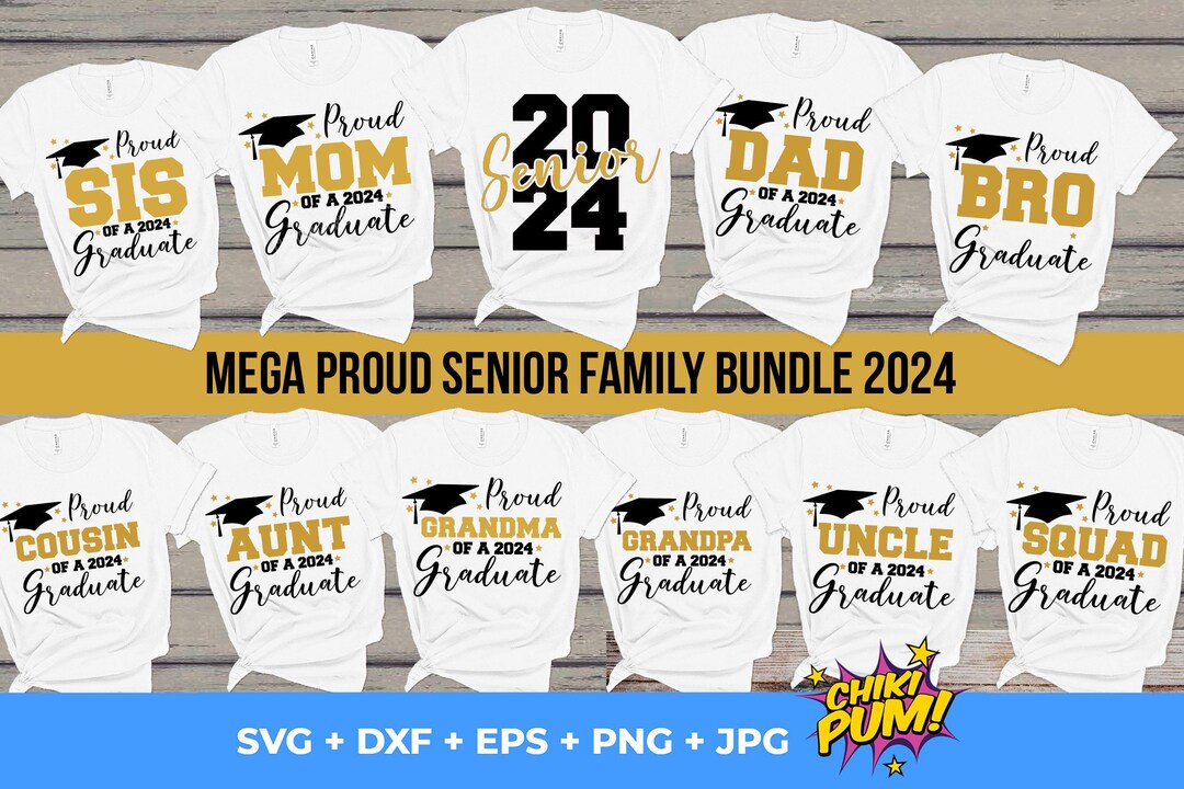 Proud Senior Bundle 2024 SVG, Clase de 2024 svg, Senior graduado SVG ...