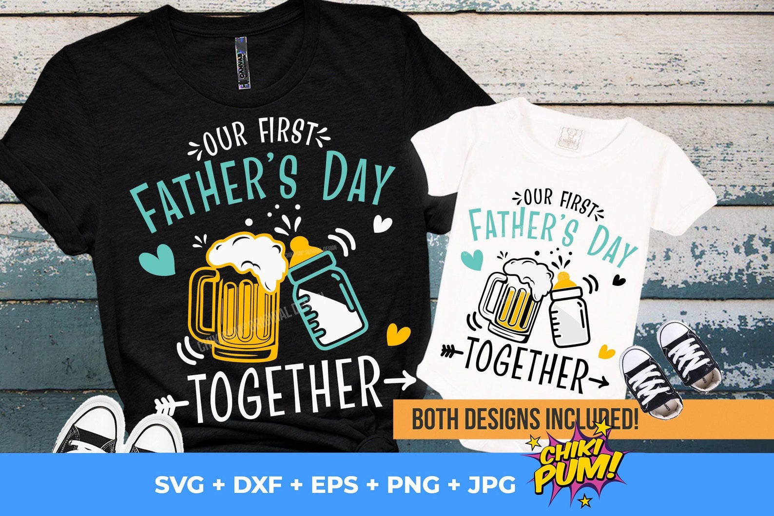 Nuestro primer día del padre juntos Svg, Día del Padre Svg, Día del padre divertido Svg ...