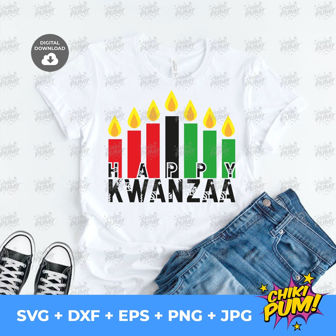 Happy Kwanzaa SVG PNG: African American Celebration Design Cut Files ...