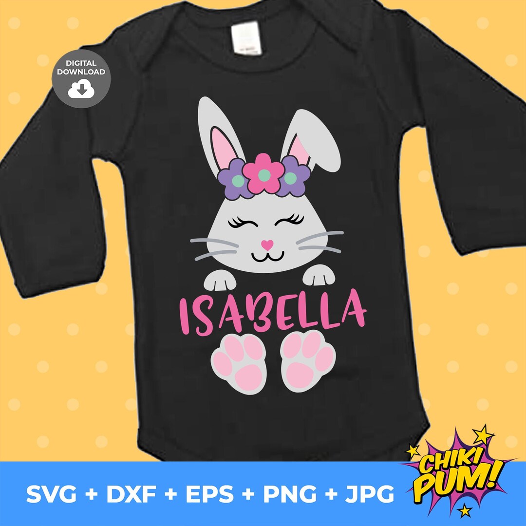 Easter Girl Bunny SVG, Easter Girl SVG, Cute Bunny Girl, Digital Cut ...