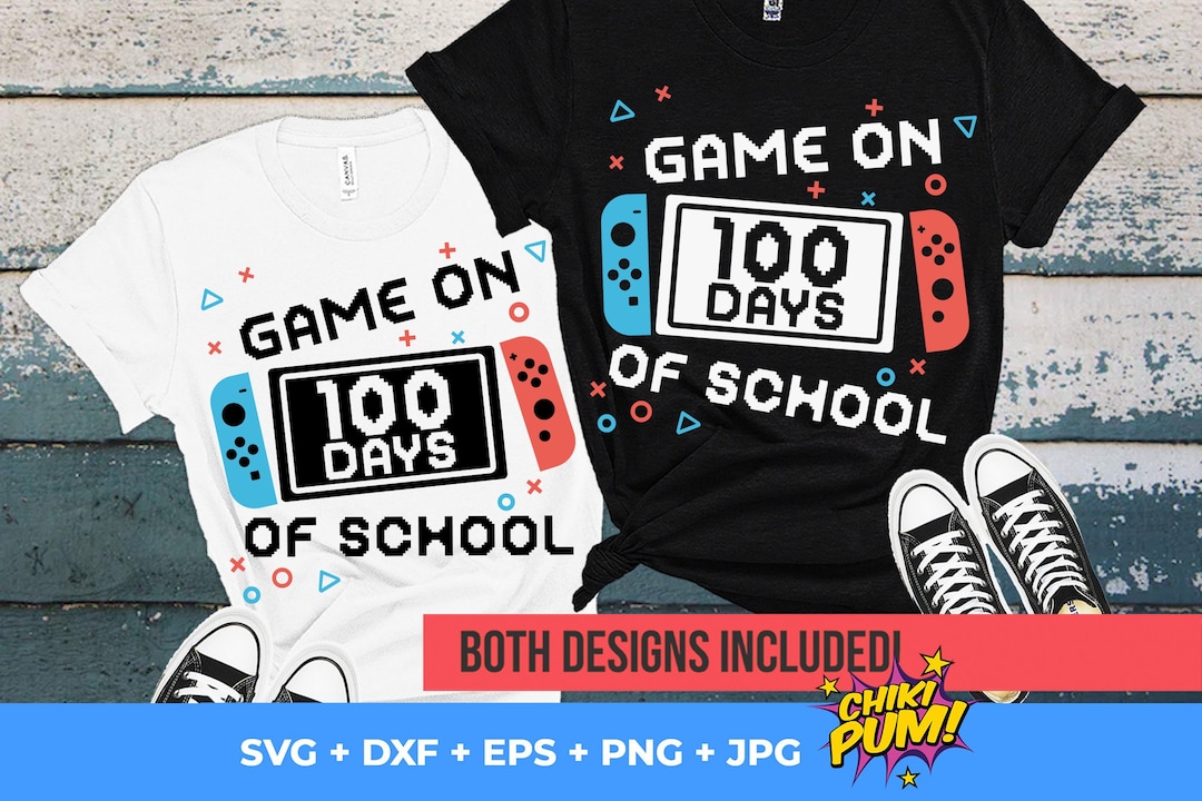 Game on 100 Days of School Svg 100 Days of School Svg Level - Etsy