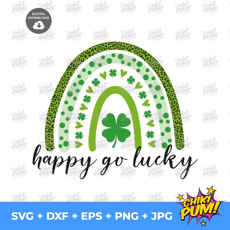 St Patricks Day SVG Happy Go Lucky SVG Funny St Patty SVG | Etsy