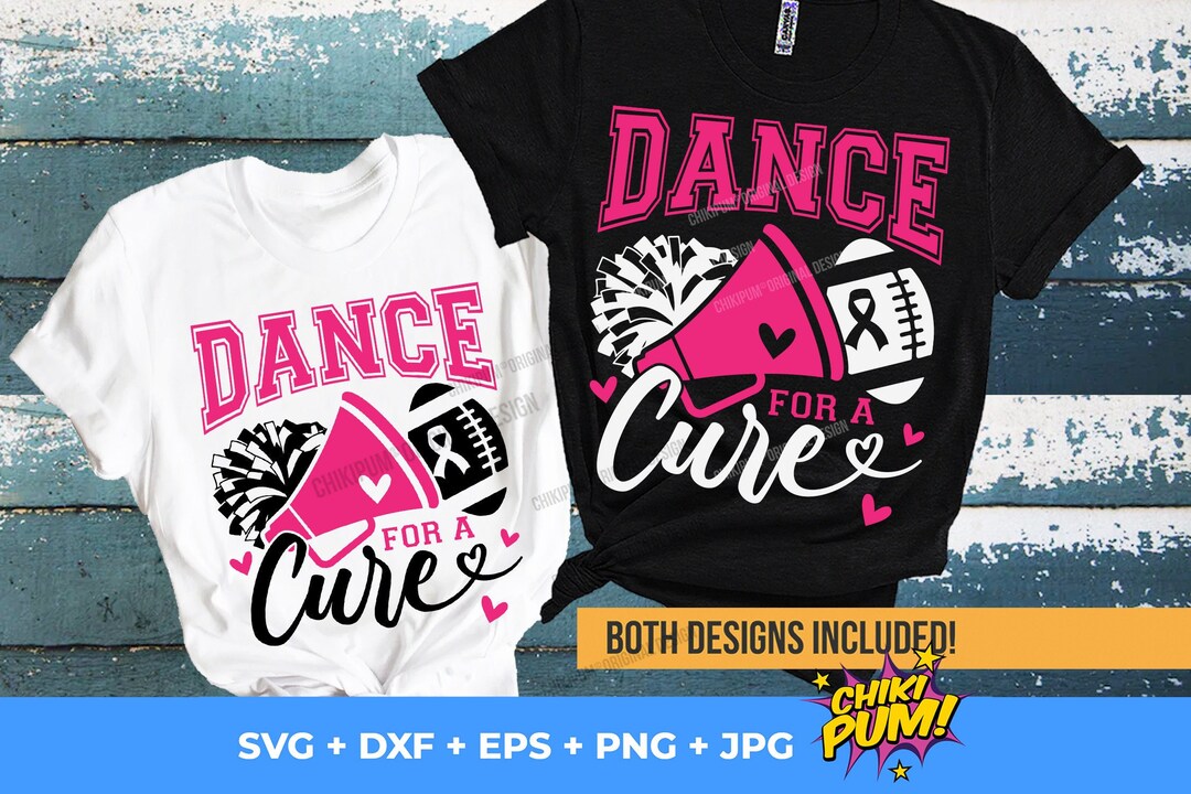 Dance for a Cure Svg, Breast Cancer Svg, Cheer for the Cure Svg, Pink ...
