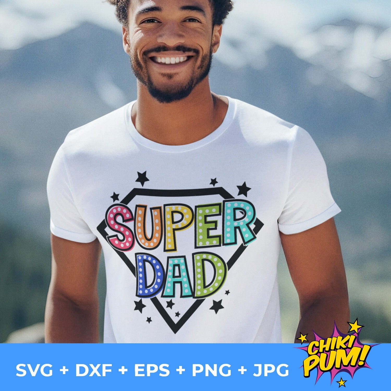 Super Dad SVG PNG: Father's Day Hero Design Sublimation DTF (digital ...