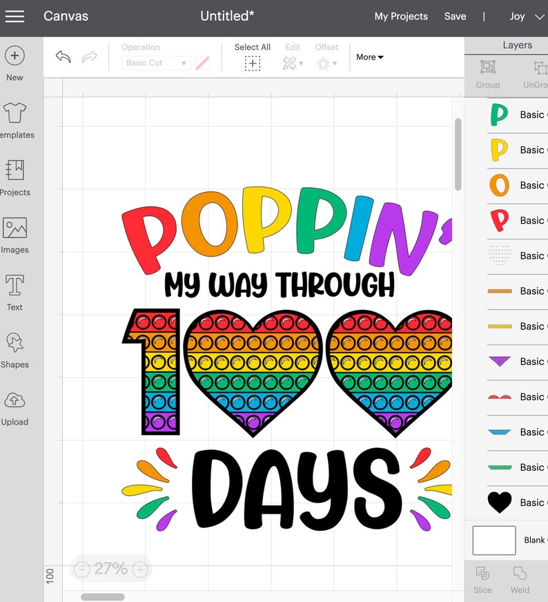 Poppin' My Way Through 100 Days of School SVG 100th Day - Etsy