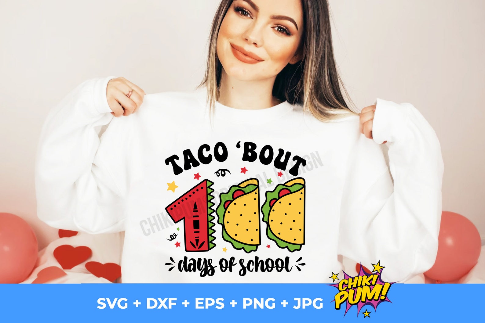 Taco Bout 100 Days of School SVG 100 Days of School Png - Etsy