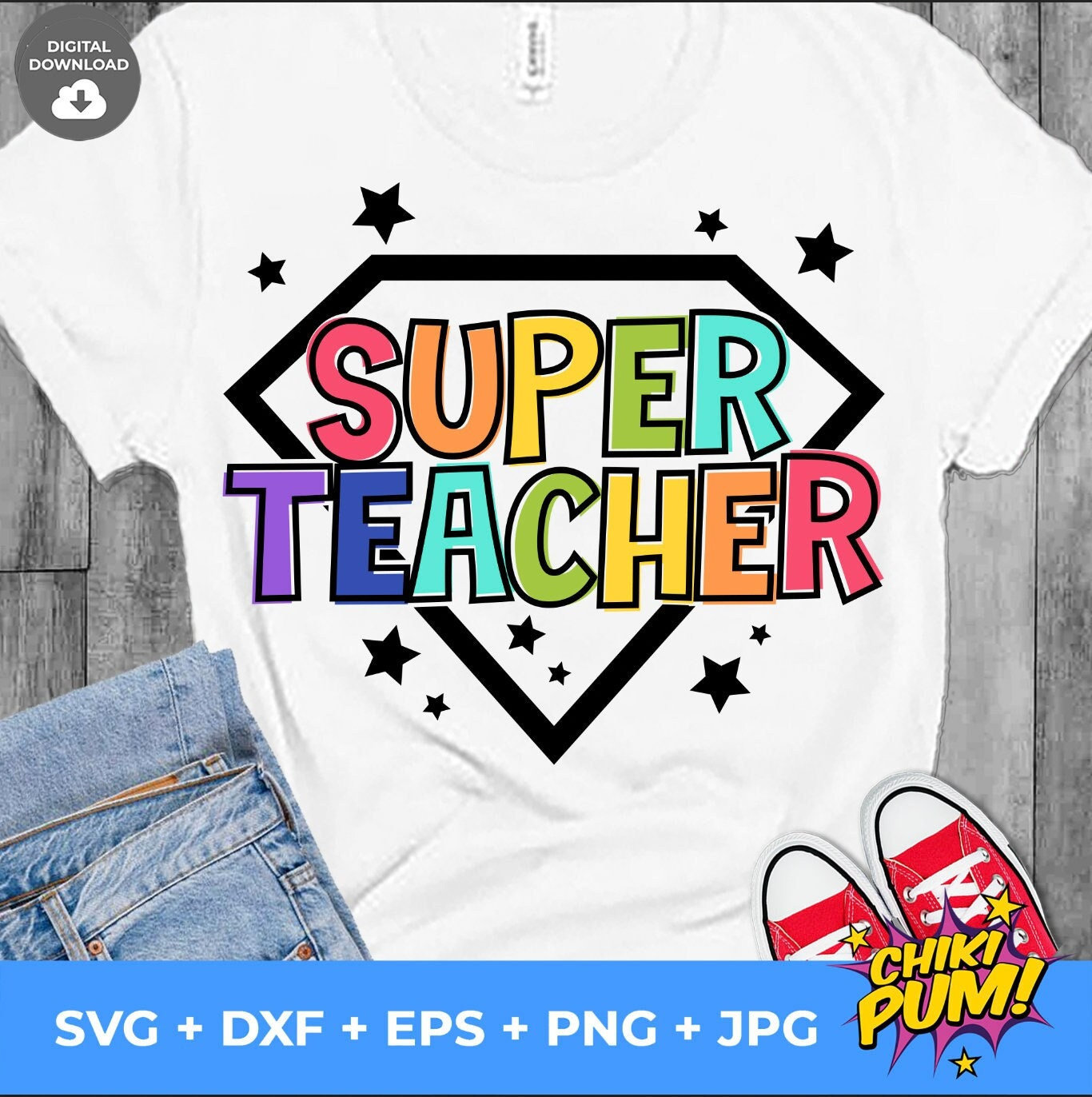Printable Teacher Tshirt Template - Etsy