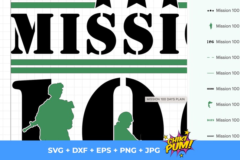 Mission 100 Days Complete Svg Military Svg 100 Days of - Etsy