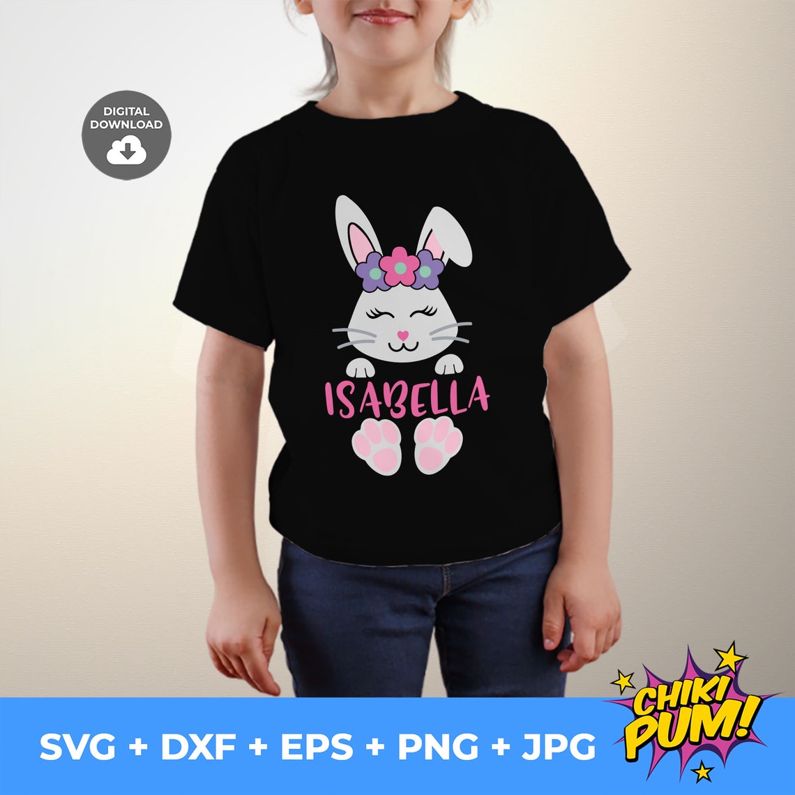 Easter Girl Bunny SVG, Easter Girl SVG, Cute Bunny Girl, Digital Cut ...