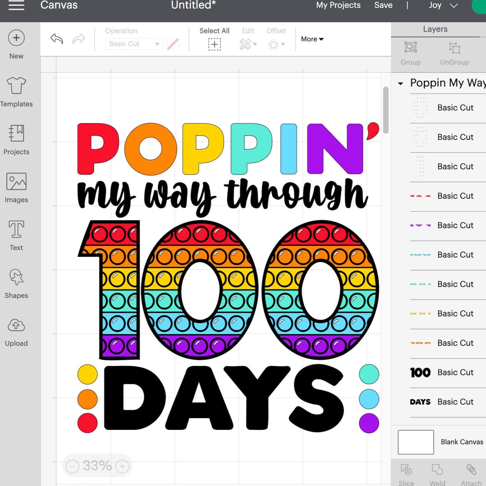 Poppin' My Way Through 100 Days SVG 100 Days of School - Etsy