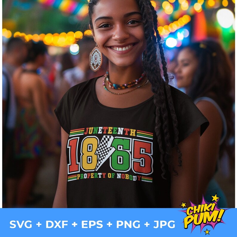 Juneteenth 1865 SVG PNG: Lightning Bolt Shirt Design (digital Download ...