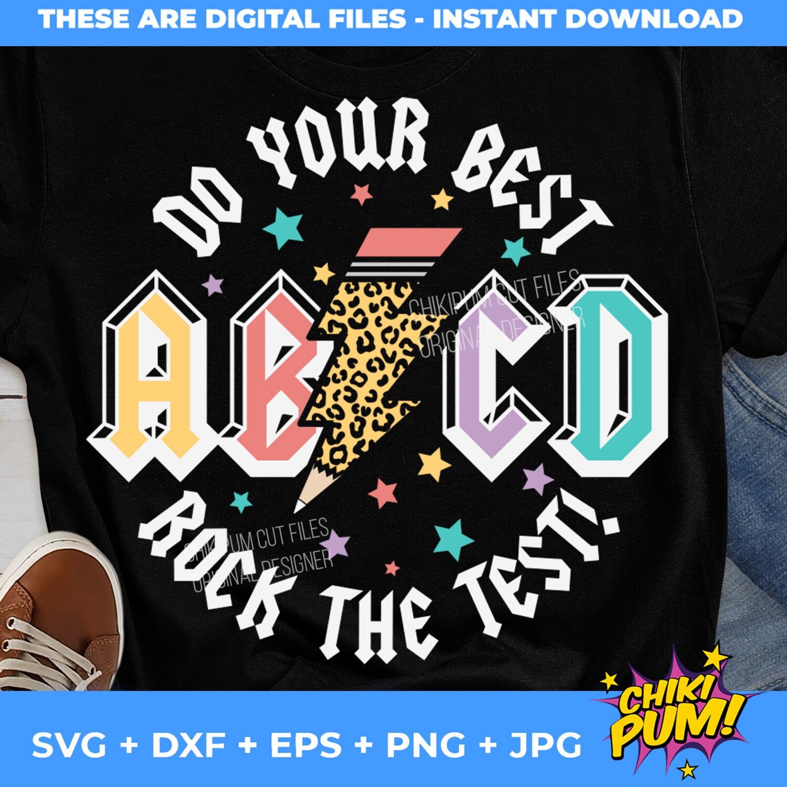 ABCD Rock the Test SVG Png, Teacher Shirt SVG Png, Its Test Day Yall ...