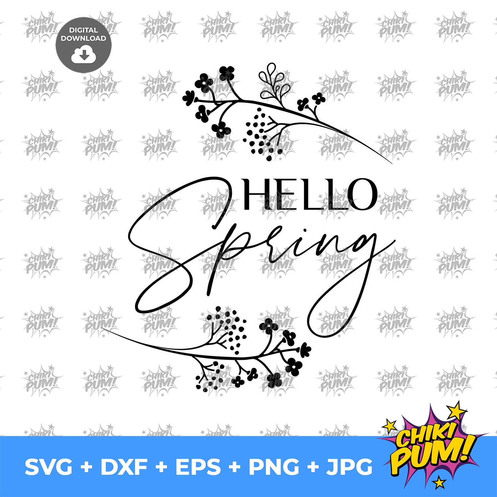Hello Spring Svg Spring Svg Floral Frame Svg Wood Sign Svg - Etsy