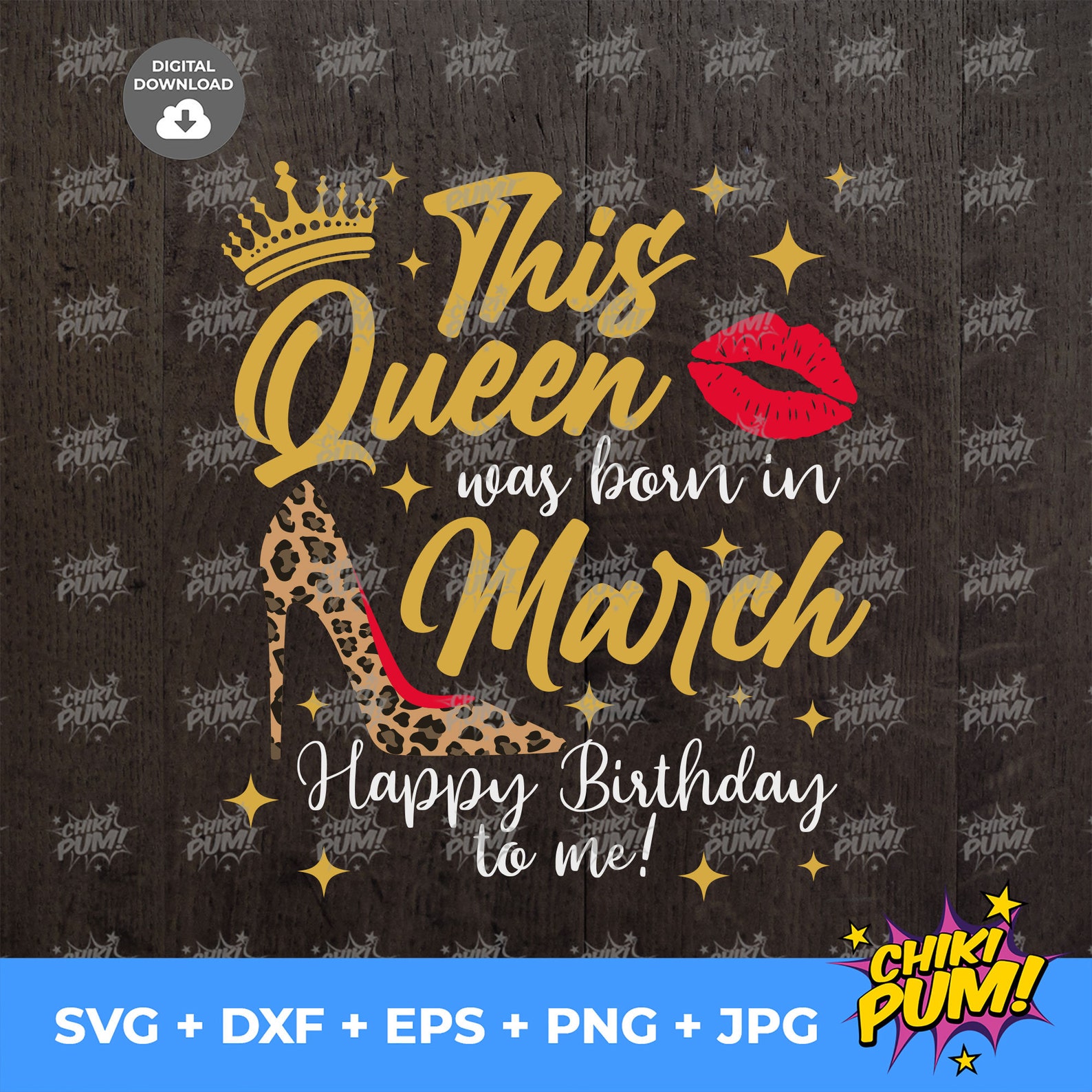 This Queen Was Born in March SVG Birthday Queen SVG March | Etsy