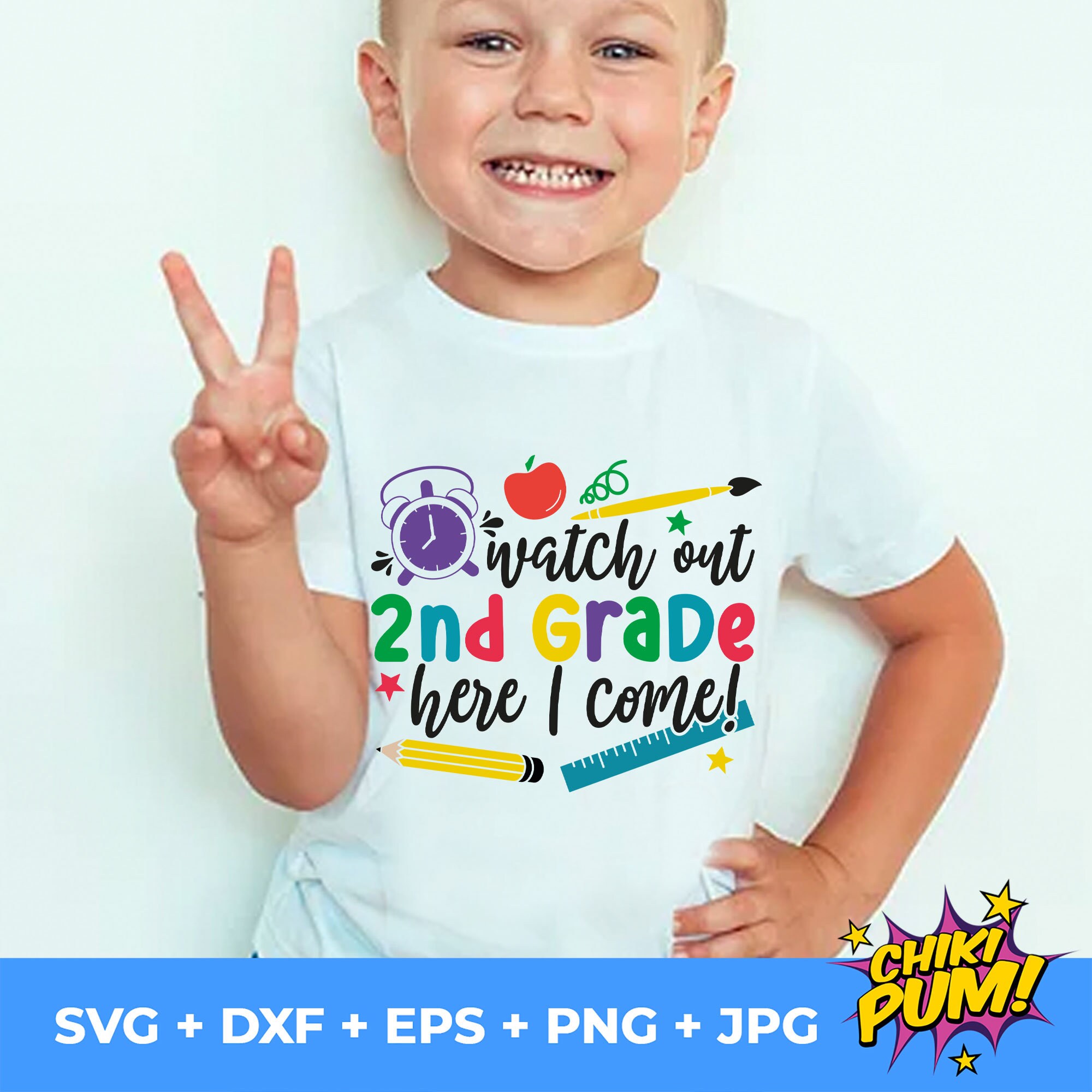 Watch Out Second Grade Here I Come svg Second Grade SVG file | Etsy