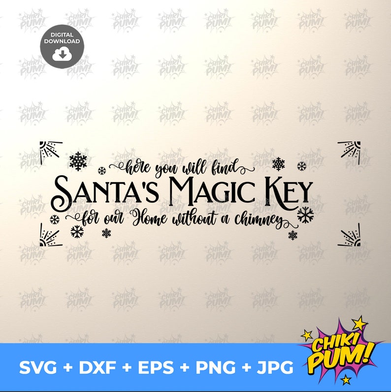 Christmas SVG Cut File Santa's Magic Key Svg Santa's - Etsy