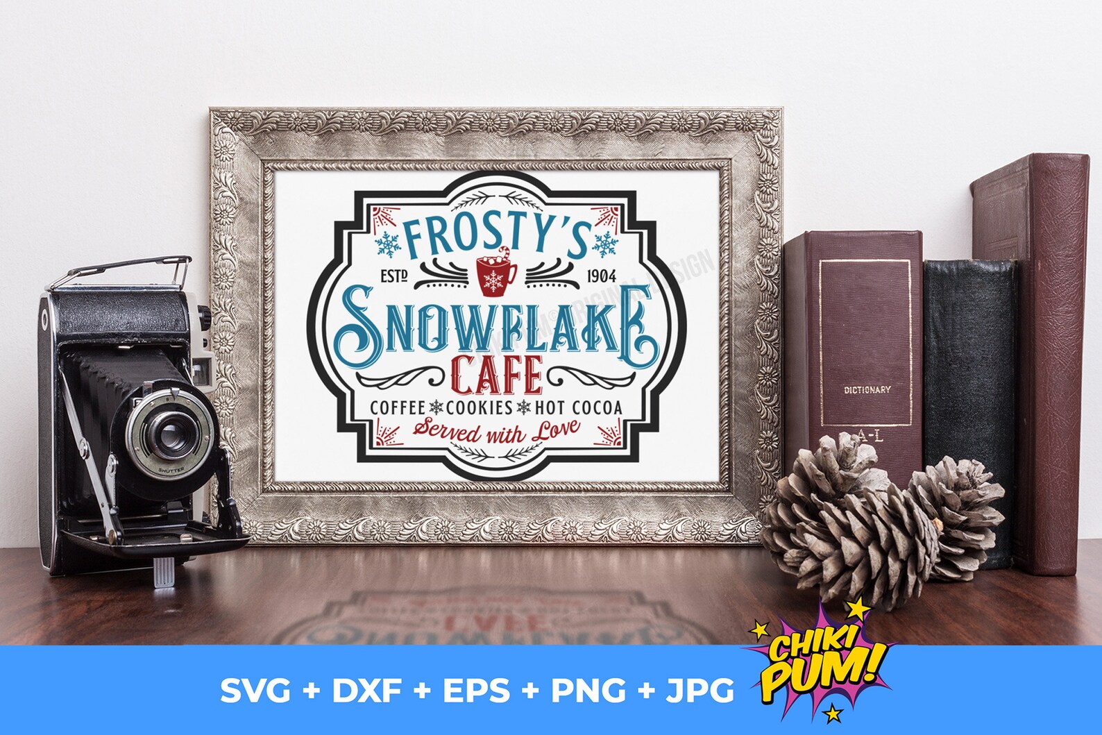 Frosty's Snowflake Cafe Svg Rustic Christmas Décor - Etsy