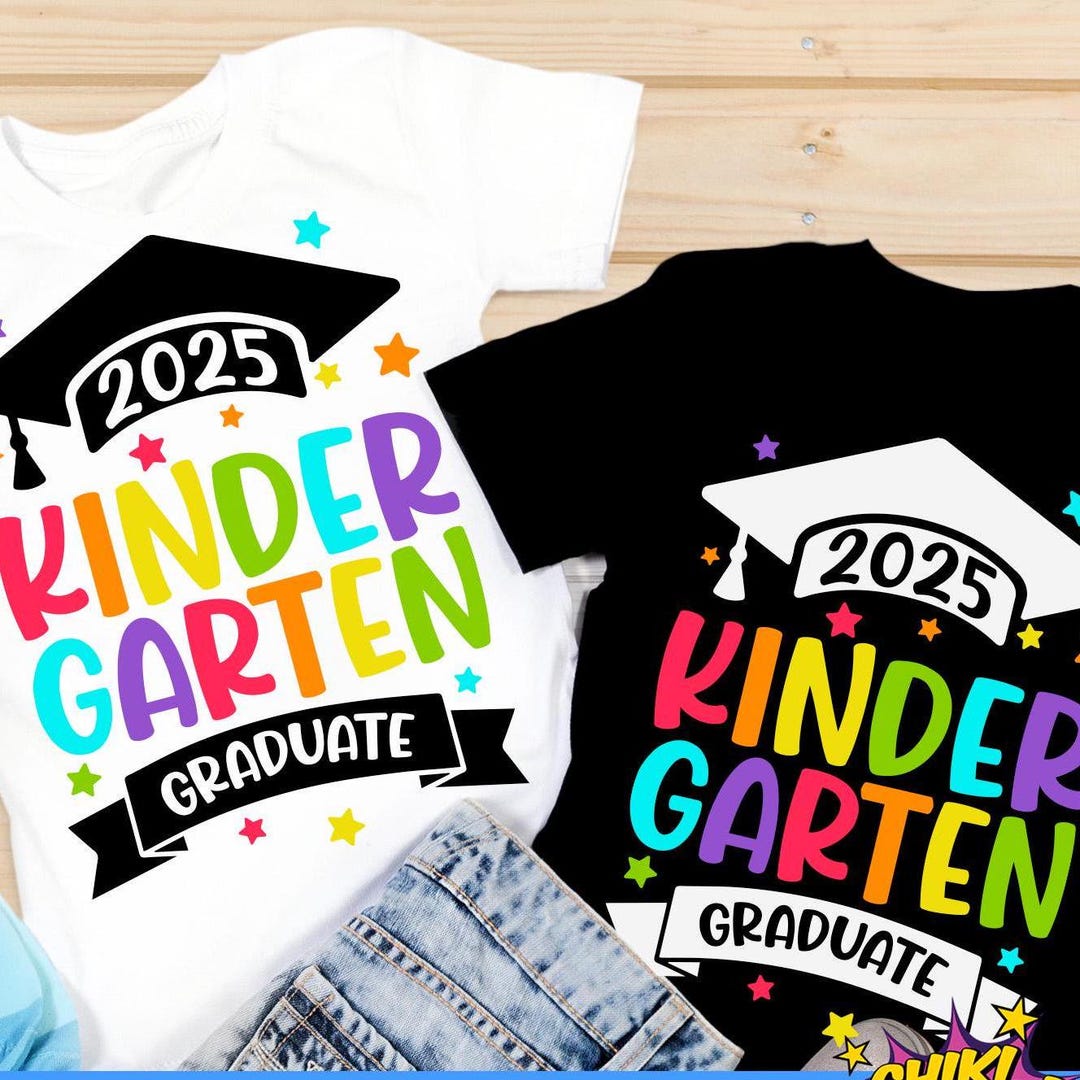 Kindergarten graduierte 2025 SVG PNG: T-Shirt Design (Digitaler ...
