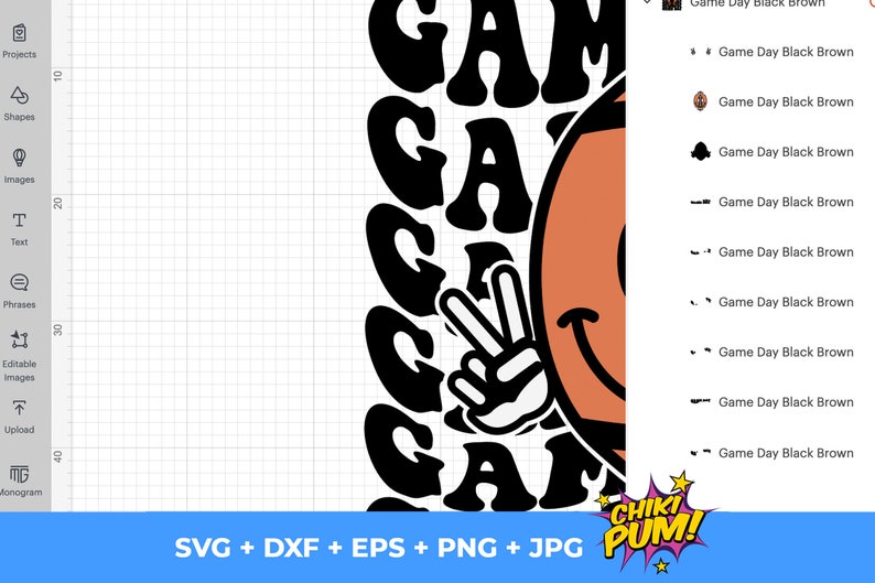 Retro Groovy Game Day Football Face SVG, PNG (digital Download) - Etsy