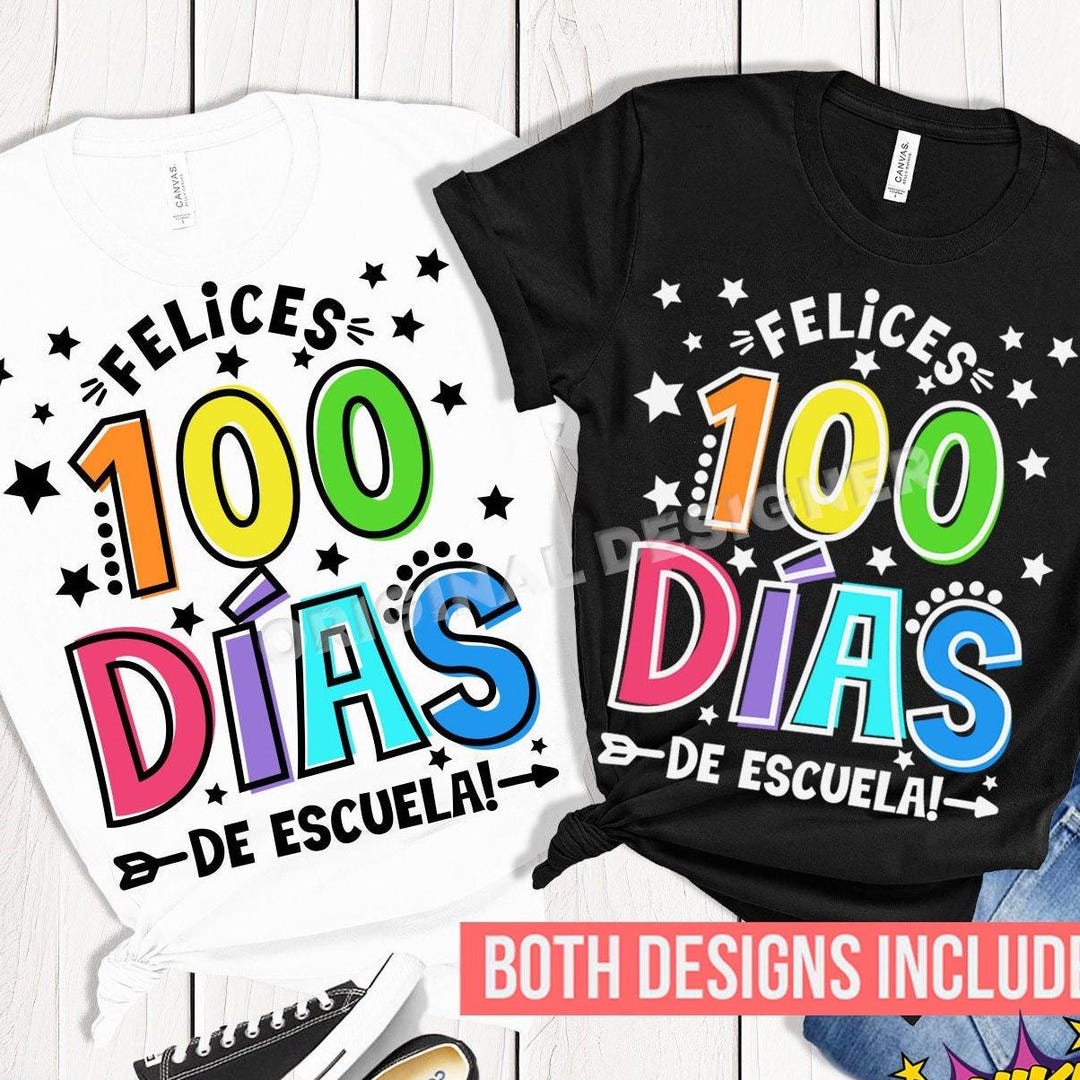 100 días de clases SVG PNG: Archivos de corte para diseño de camisetas ...