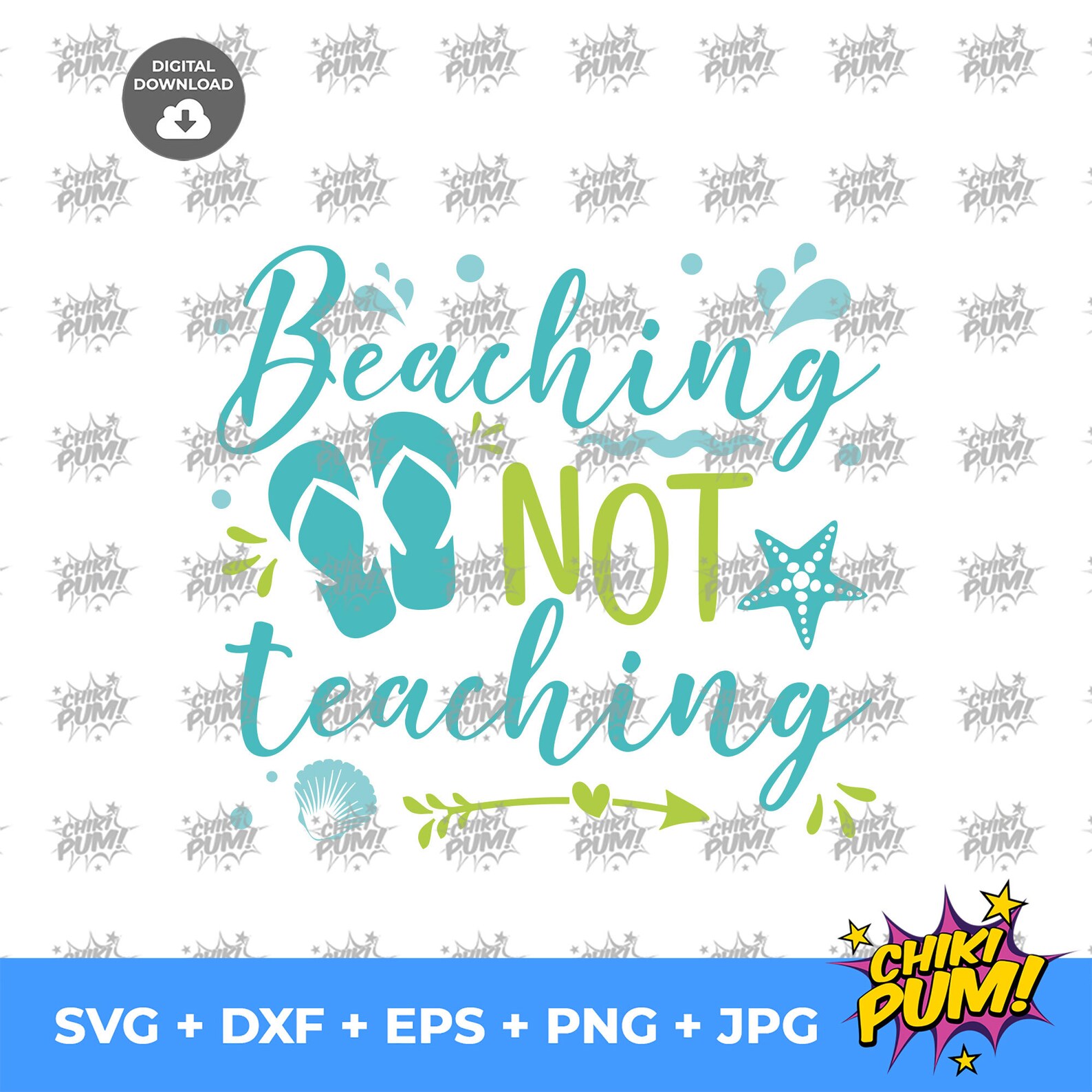 Beaching Not Teaching Svg Summer Svg Beach Vacations SVG - Etsy