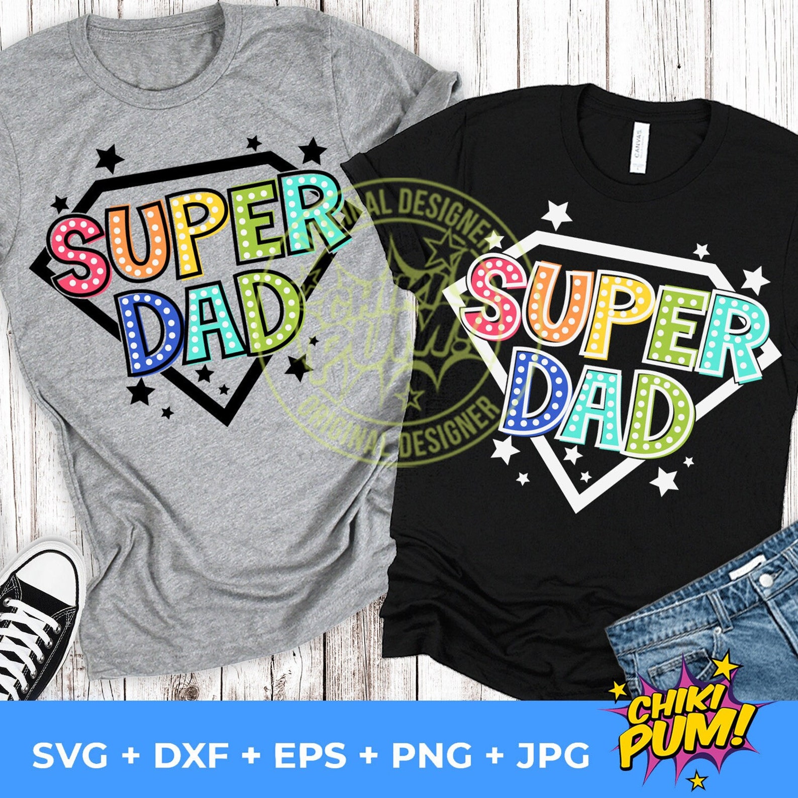 Super Dad SVG PNG: Father's Day Hero Design Sublimation DTF (digital ...
