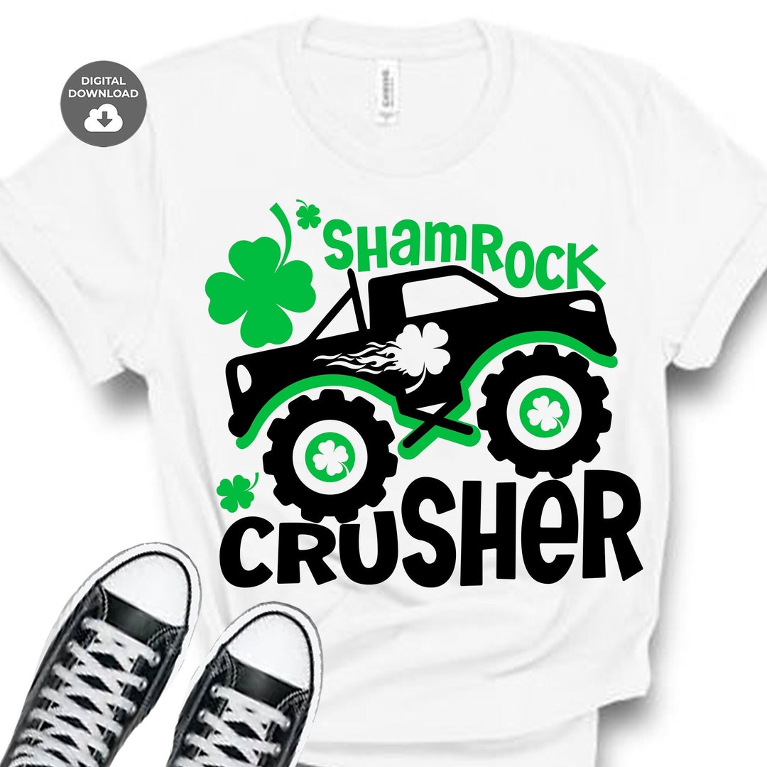 Shamrock Monster Truck SVG PNG: St Patrick's Day Design Cut Files ...