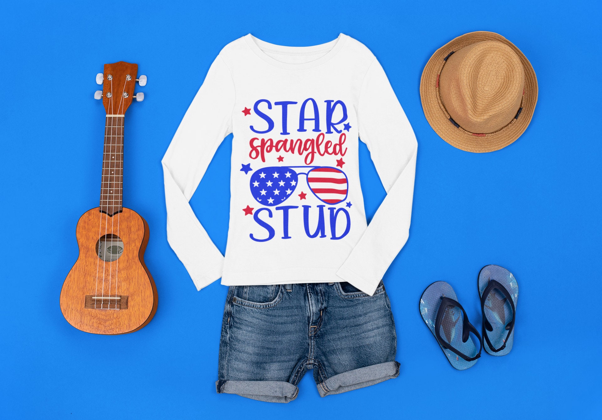 Star Spangled Stud Svg 4th of July Svg Baby Boy 4th of July | Etsy