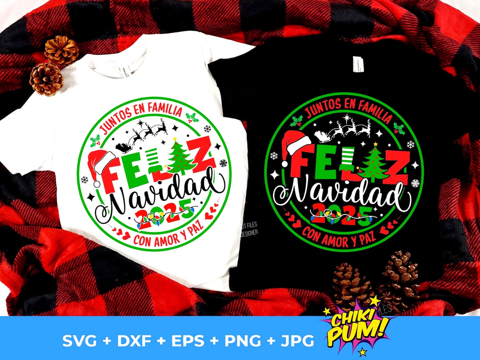 Spanish Christmas SVG PNG: Feliz Navidad 2025, Navidad En Familia ...