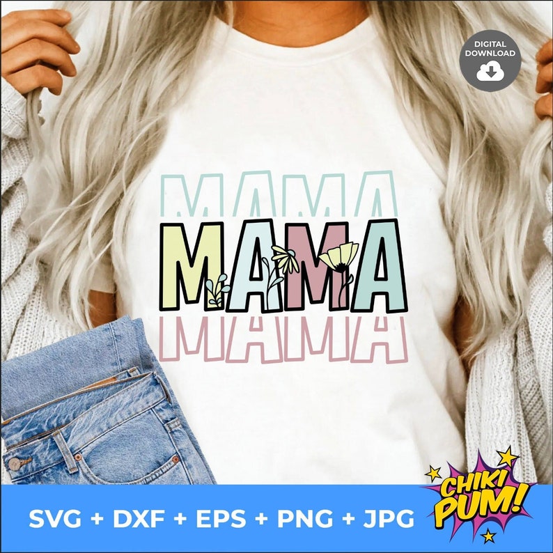 Mama PNG Mama SVG Sublimation Design Download Mother's - Etsy