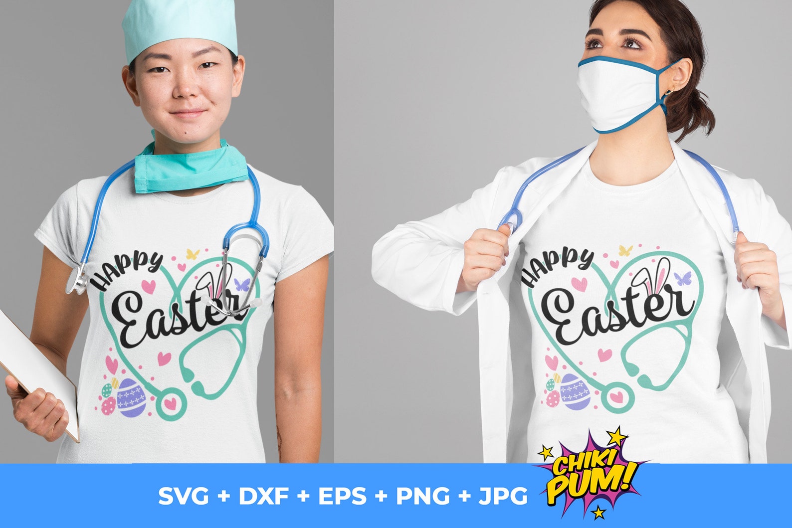 Easter Stethoscope Svg Nurse Easter Svg Png Spring - Etsy