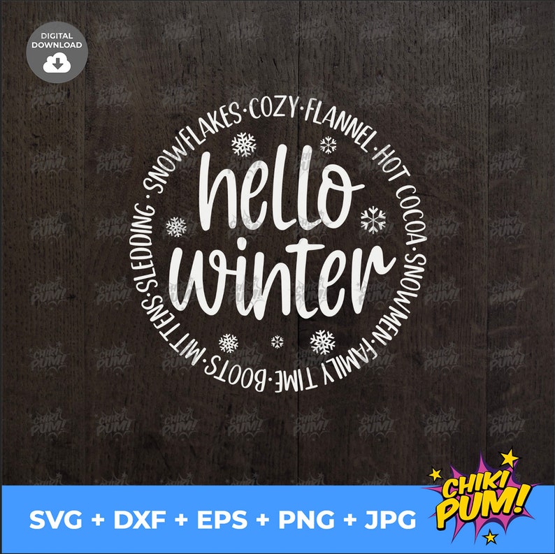 Hello Winter Hello Winter Svg Winter Svg Snowflakes Svg - Etsy