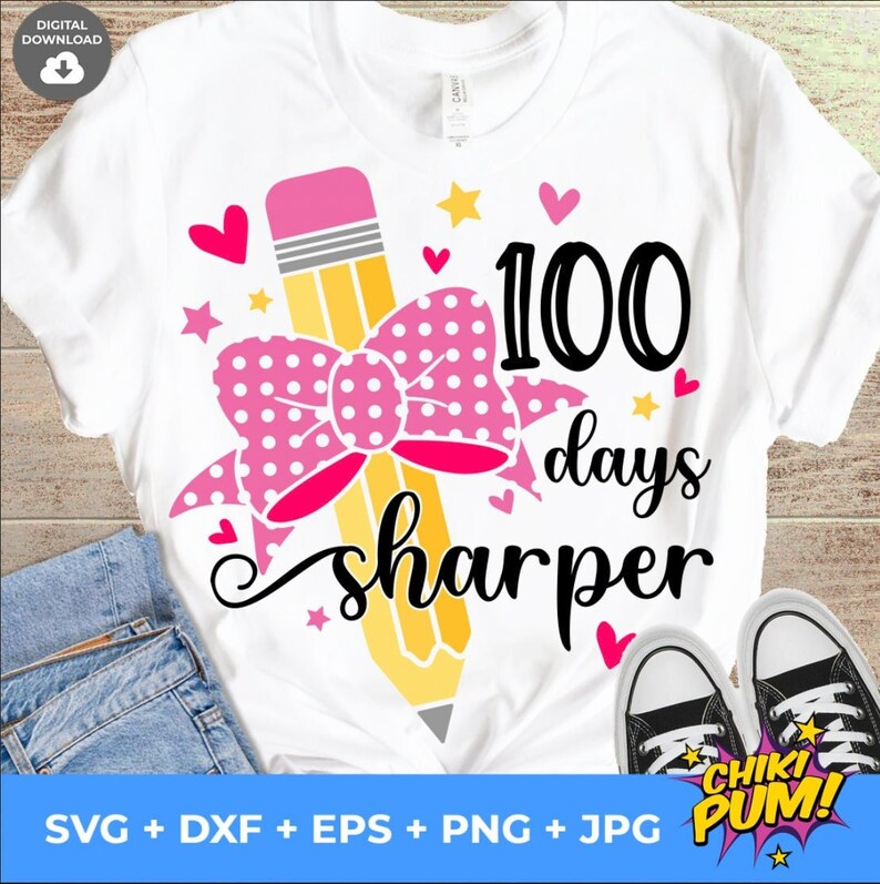 100 Days Sharper SVG 100 Days of School SVG 100th Day of - Etsy
