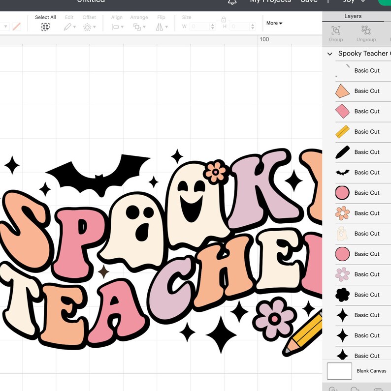 Spooky Teacher SVG Wavy Spooky Svg Funny Halloween Svg - Etsy