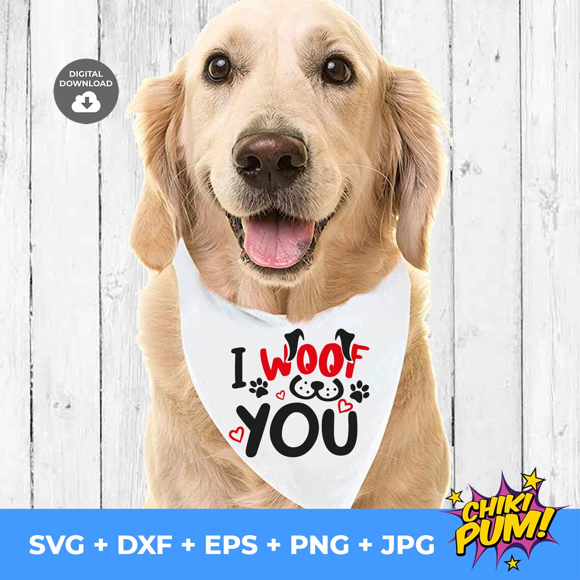 I Woof You SVG: Funny Dog Valentine's Day Quote (digital Download) - Etsy