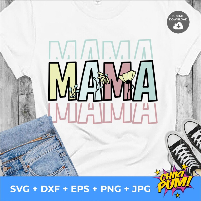 Mama PNG Mama SVG Sublimation Design Download Mother's - Etsy