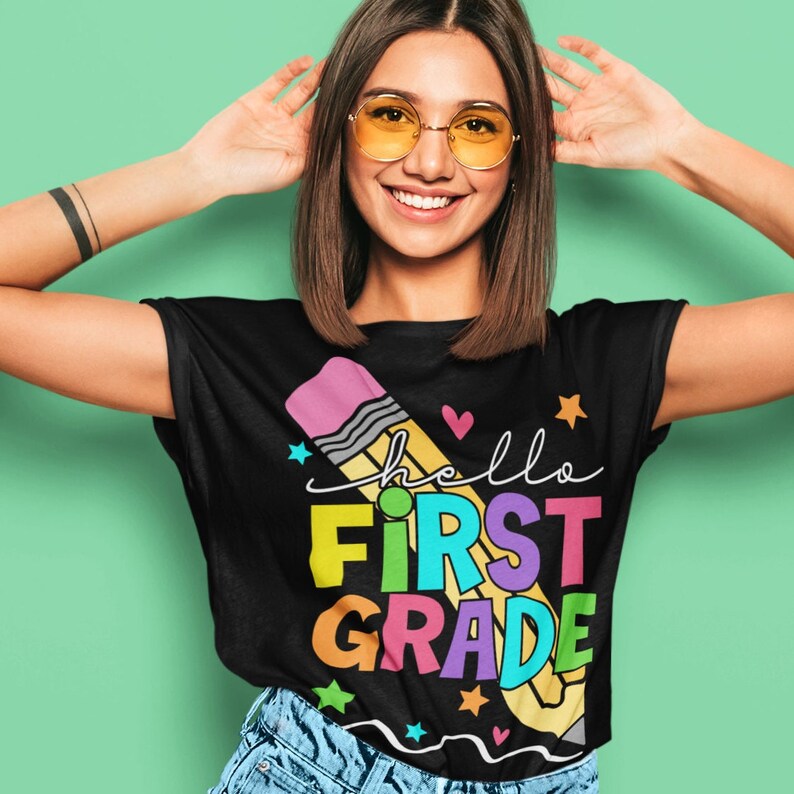 Hello First Grade SVG 1st Grade SVG Back to School Svg 1st - Etsy