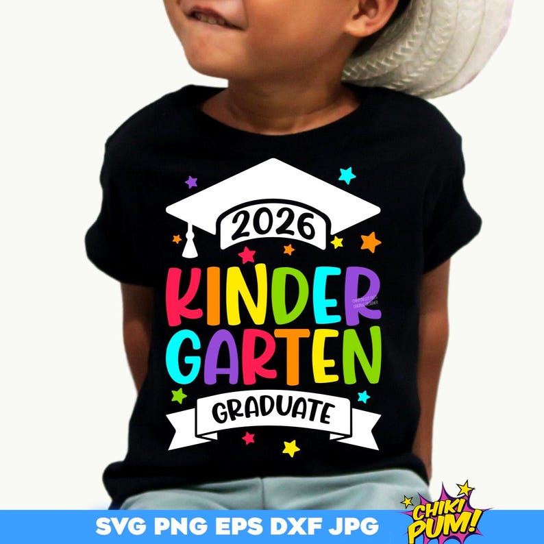 Kindergarten Graduate 2026 SVG PNG: T-shirt Design (digital Download ...
