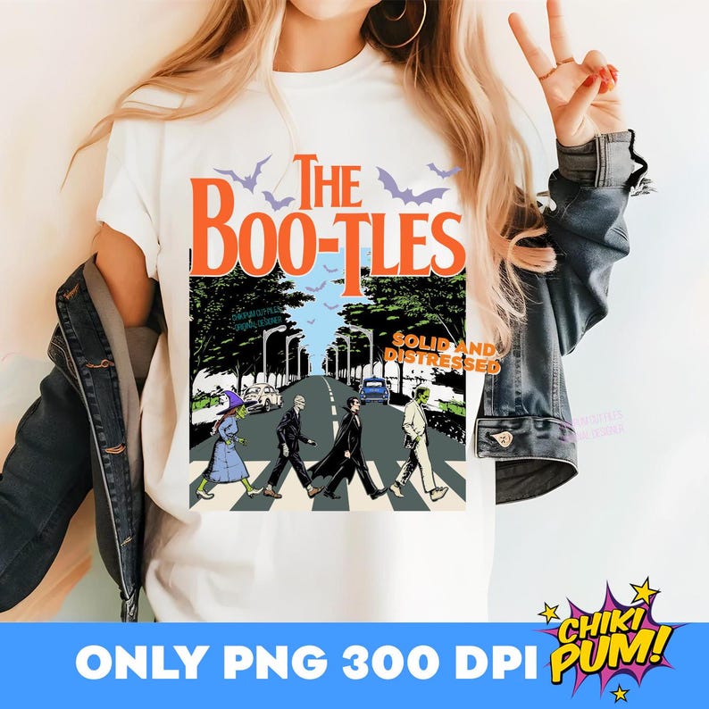 The Boo-tles Halloween PNG: Abbey Road Parody Sublimation DTF (digital ...