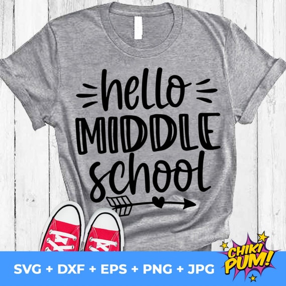 Hello Middle School Svg 1st Day of School Cut Files Back to | Etsy
