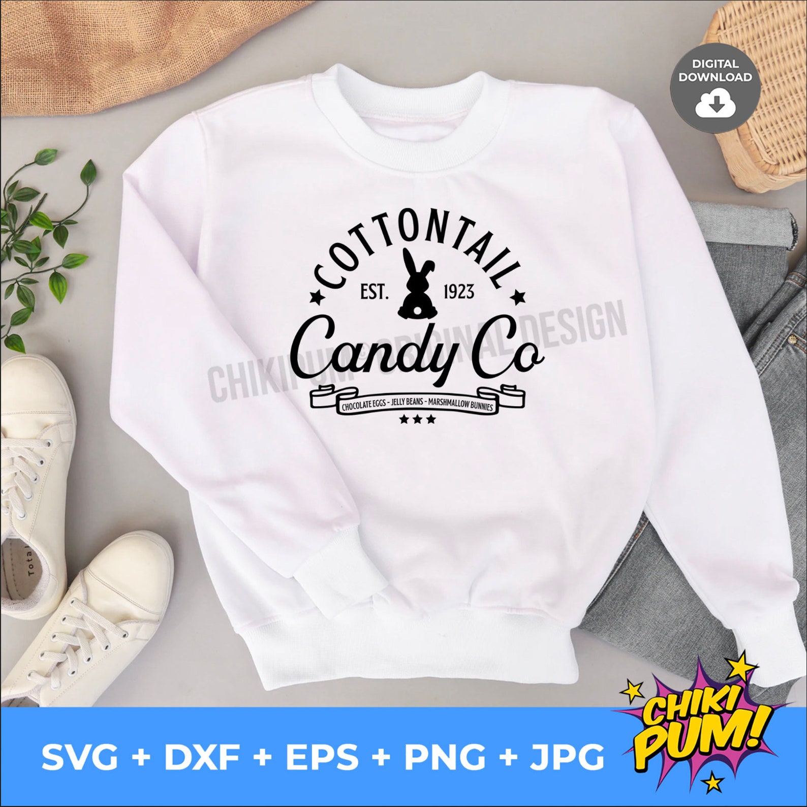 Easter Svg, Cottontail Candy Co SVG, Cut Files for Cricut & Silhouette ...