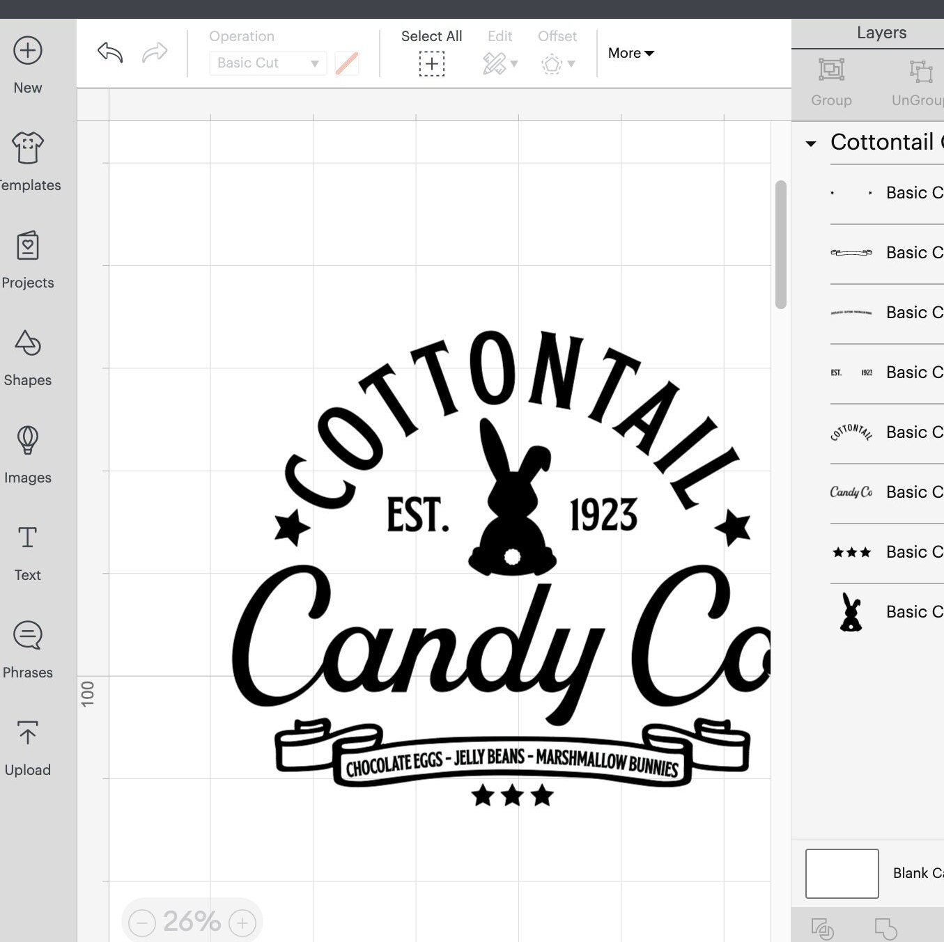 Easter Svg, Cottontail Candy Co SVG, Cut Files for Cricut & Silhouette ...