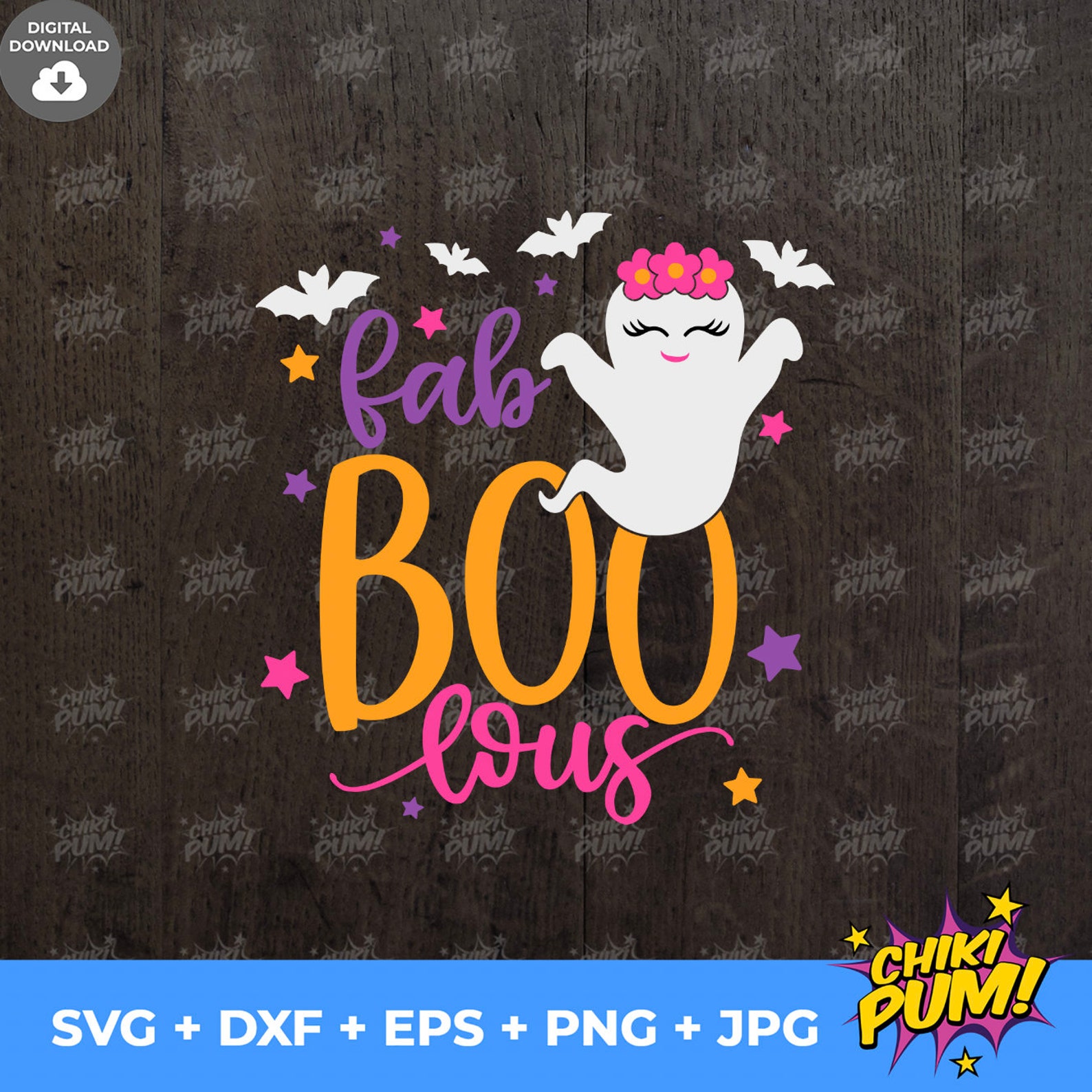 Fab BOO Lous Svg Halloween Girl Svg Girl Ghost Svg Dxf | Etsy